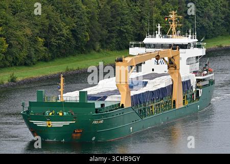 General Cargo Ship FROLAND passing the KIel Canal Stock Photo - Alamy