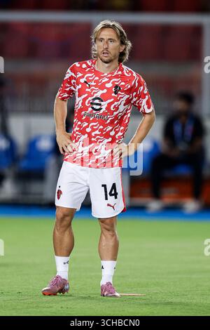 AC Milan's Luka Modric before the Serie A soccer match between Juventus ...
