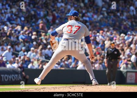 Chicago Cubs pitcher Porter Hodge throws during the sixth inning of a ...