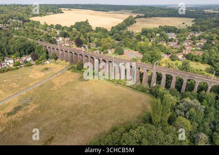 Aerial view of the Digswell Viaduct, Welwyn, UK Stock Photo - Alamy