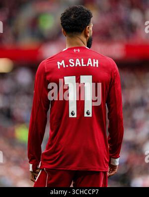 Liverpool's Mohamed Salah is seen during the Premier League match ...