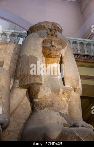 Amenhotep III and Queen Tiye Statue at the Cairo Museum Stock Photo - Alamy