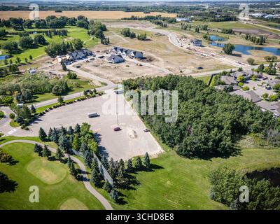 Aerial view of The Willows in Saskatoon, Saskatchewan, featuring golf ...