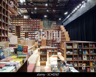 Kuala Lumpur, Malaysia - March 3, 2025: Innovative wooden shelves fill ...