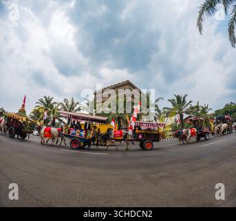 Cikar parade. Cikar is a form of land transportation in Indonesia that ...