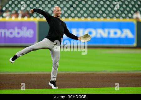 Colorado Rockies manager Warren Schaeffer looks on after making a ...