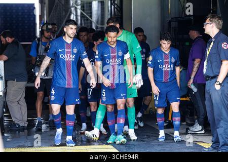 Lucas BERALDO of PSG celebrates his goal during the French championship ...