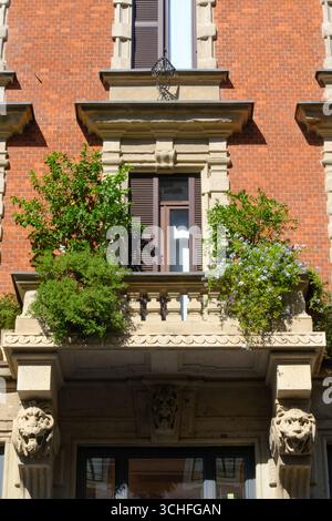 Historic palace along via Dante in Milan, Lombardy, Italy Stock Photo ...