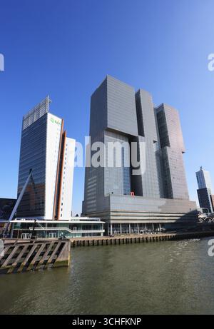 Skyscrapers De Rotterdam and the KPN building in Zuid, known as ...