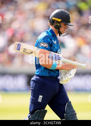 England's Jacob Bethell walks off after losing his wicket to Australia ...