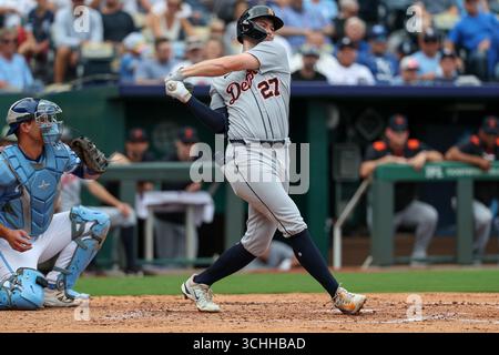 August 31, 2025: Detroit Tigers shortstop Trey Sweeney (27) is seen ...