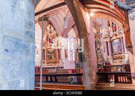 SIZUN, FINISTERE, BRITTANY, FRANCE, MAY 17, 2025 : interiors and ...