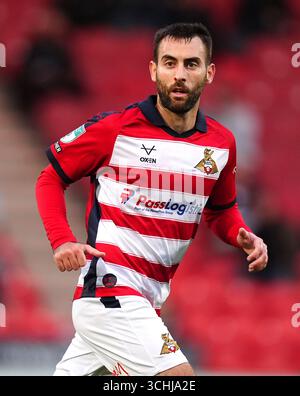 Doncaster Rovers' Ben Close in action during the Vertu Trophy match at ...