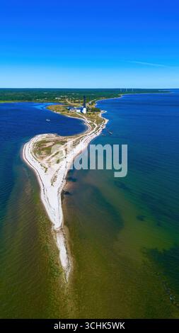 Irbe lighthouse in Baltic sea Stock Photo - Alamy