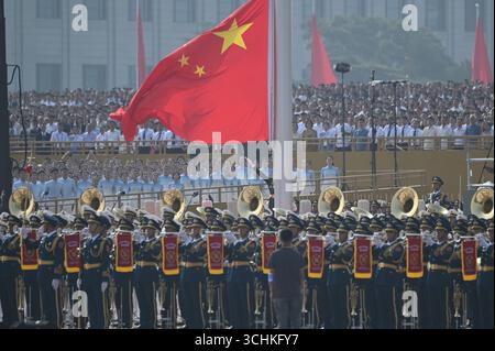 Beijing, China. 03rd Sep, 2025. Chinese soldiers march during a ...