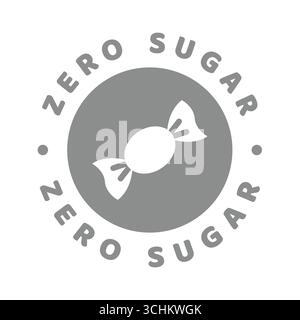 Zero sugar vector label. Sugar free with candy icon Stock Vector Image ...