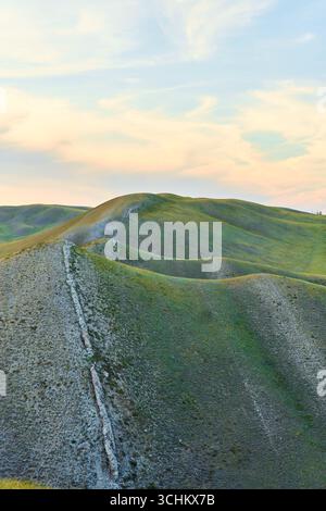 View of the Long Mountains Ridge. The beginning of the Ural mountains ...