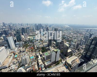Surrounding panoramic views from the 78th floor of the King Power Maha ...