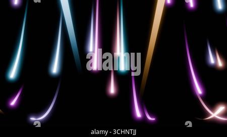 Colorful abstract falling light streaks like waterfall. Motion. Moving ...