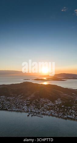 Aerial view of Avsa island, Turkey. Avsa Island view from sea in Turkey ...