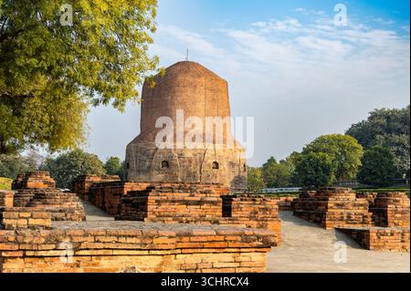 Sarnath ruins in Varanasi, India Stock Photo - Alamy