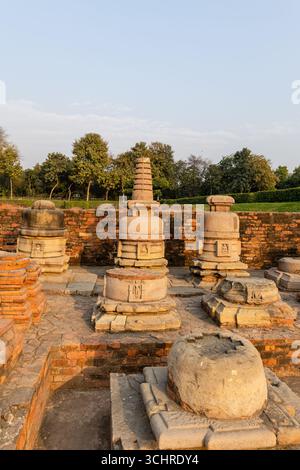 excavated ancient stupa at sarnath buddhist ruins in daylight Stock ...