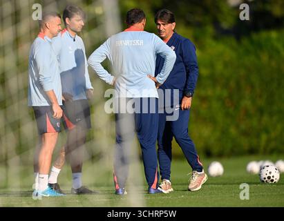 Vedran Corluka, Marin Dadic and Zlatko Dalic; Ivica Olic during a Team ...