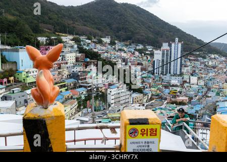 View of Little Prince statue and desert Fox sculpture figure in ...
