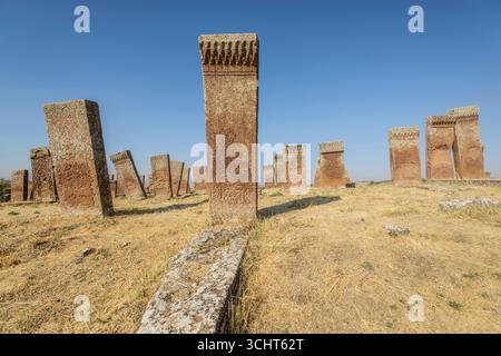 Tombstone monuments to Islamic soldiers Seljuks who died in the battle ...