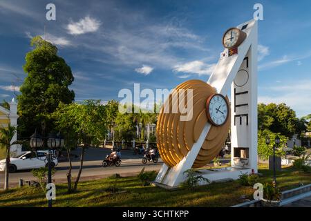Lotte clock tower at Dili waterfront, East Timor Stock Photo - Alamy