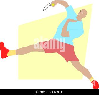 Badminton Athlete Poses Stock Vector Image & Art - Alamy