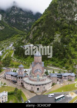 From above picturesque landscape of red blooming poppy flowers growing ...