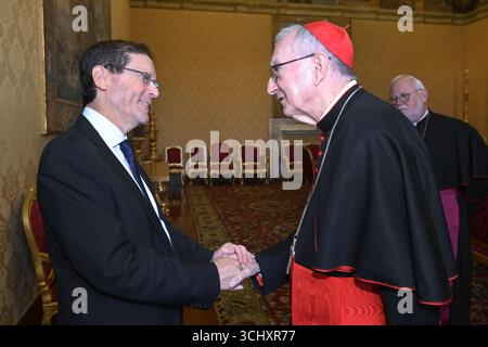 Cardinal Pietro Parolin, Pope Leon XIV celebrates the Palm Sunday mass ...