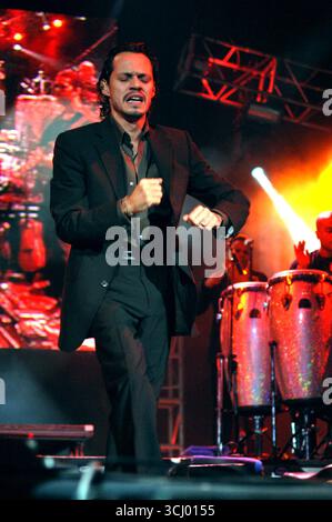 Marc Anthony performing live in concert at Izod Center New Jersey, USA ...