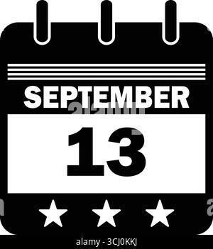 September 13 Calendar Date Icon Stock Vector Image & Art - Alamy