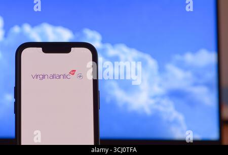 Smartphone Flight Booking Virgin Atlantic flight booking details on ...