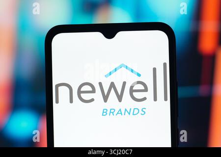 In this photo illustration, a Newell Brands logo is seen on a ...
