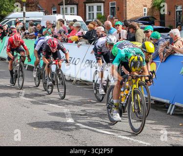 Olav Kooij of Team Jumbo-Visma celebrates with champaign after winning ...