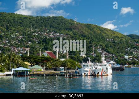 Port infrastructure in Ambon, Maluku Islands, Indonesia Stock Photo - Alamy