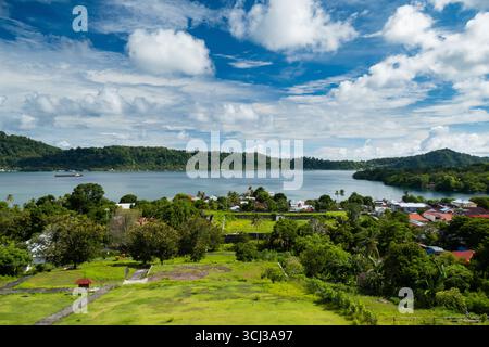 View over Banda Neira town, Banda Islands, Indonesia Stock Photo - Alamy