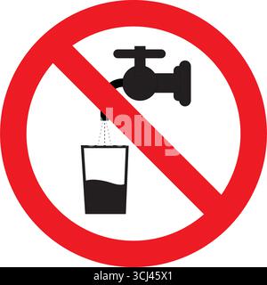 No water drop sign drop crossed out vector icon Stock Vector Image ...
