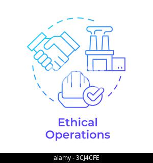 Internal operations blue gradient concept icon Stock Vector Image & Art ...