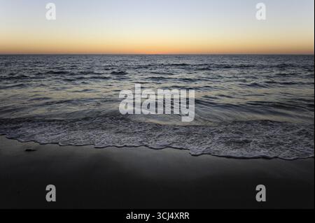 Sunset on the beach at Cervantes, Perth, Western Australia, WA, Indian ...