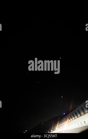 Jupiter, the moon, and Venus near conjunction, 2023 Stock Photo - Alamy