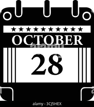 October 28 Calendar Date Icon Stock Vector Image & Art - Alamy