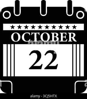 Icon calendar day - 22 October. 22 days of the month, vector ...