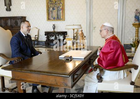 Pope Leo XIV meets with the President of Chad Mahamat Idriss Deby Itno ...