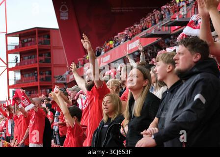 Nottingham Forest fans during the Premier League match at the City ...