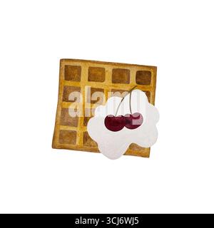 vienna waffle on isolated background for backgrounds, waffles Stock ...