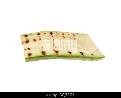 Delicious grilled courgette slice isolated on white Stock Photo - Alamy